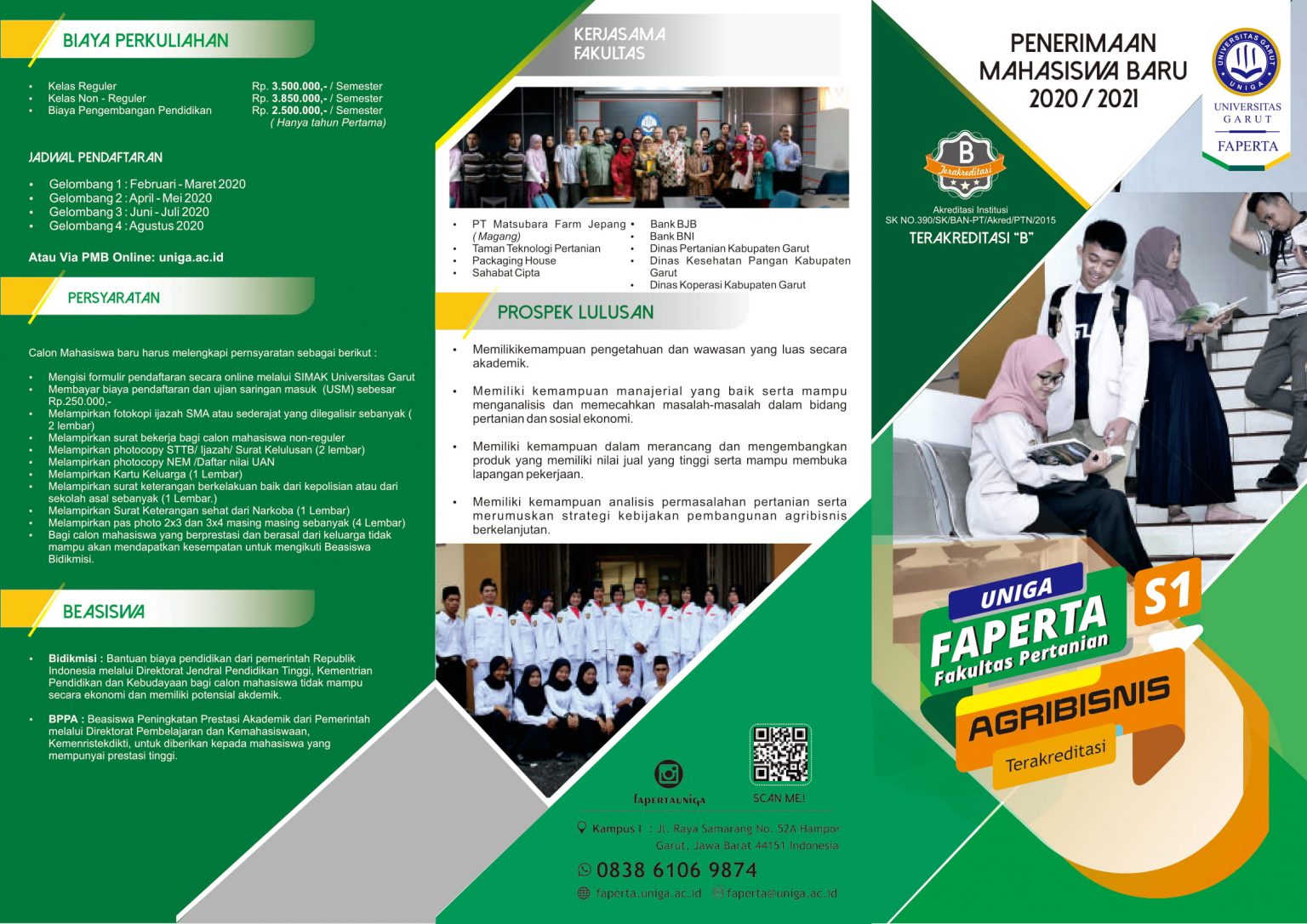 Brosur PMB 2020 – FAKULTAS PERTANIAN